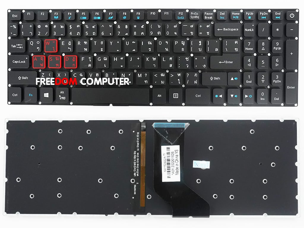 KEYBOARD ACER คีย์บอร์ด Acer VX5-591G VX5-593G PH315-51 VN7-793G ไทย ...
