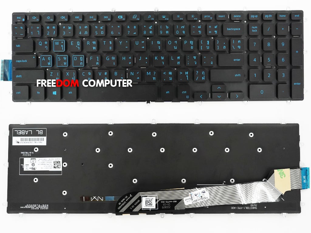 KEYBOARD คีย์บอร์ด DELL Inspiron 3593 5567 5570 5575 7566 7566 7567 ...