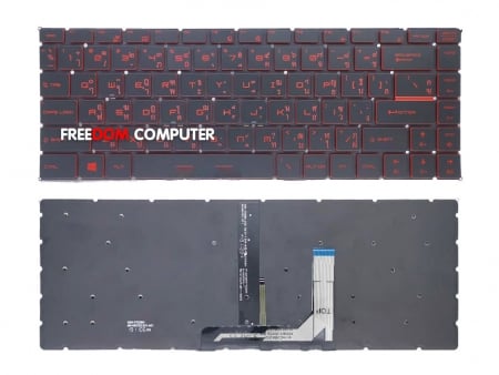 KEYBOARD คีย์บอร์ด MSI GF63 8RD GF65 95D ไทย อังกฤษ มีไฟ