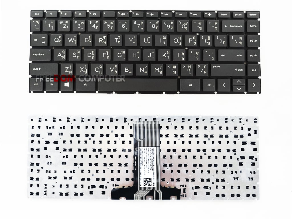 KEYBOARD คีย์บอร์ด HP 14S-CF 14-BS 14-BC 14-BP สีดำ ไทย อังกฤษ ไม่มีไฟ
